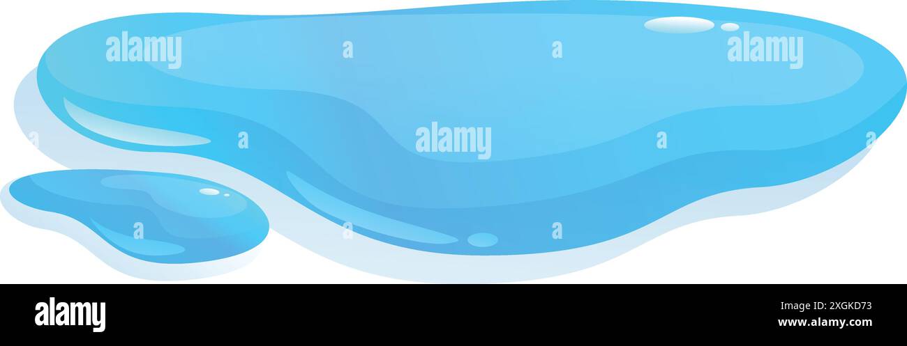 Cartoon puddle of water spilling on the ground Stock Vector Image & Art ...