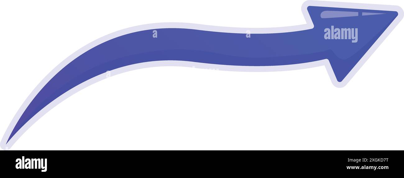 Blue wavy arrow is pointing to the right direction Stock Vector Image ...