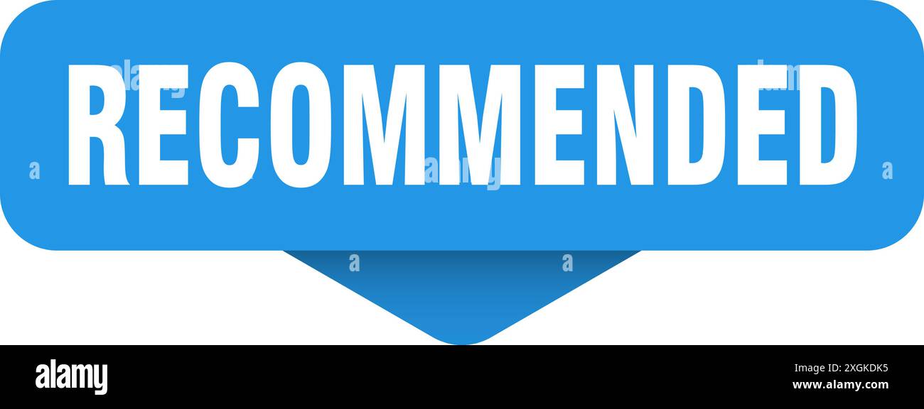 recommended sticker. recommended sign on transparent background ...