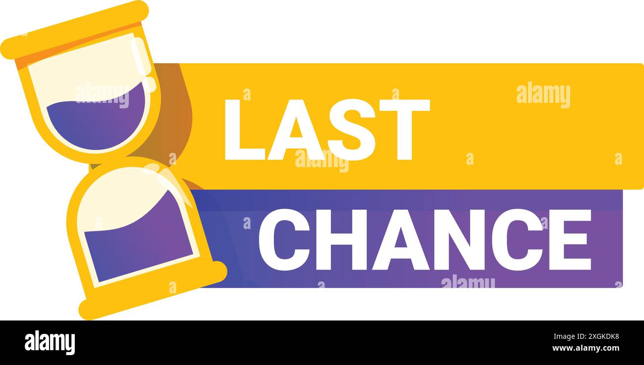 Hourglass is measuring time passing for a last chance offer Stock ...