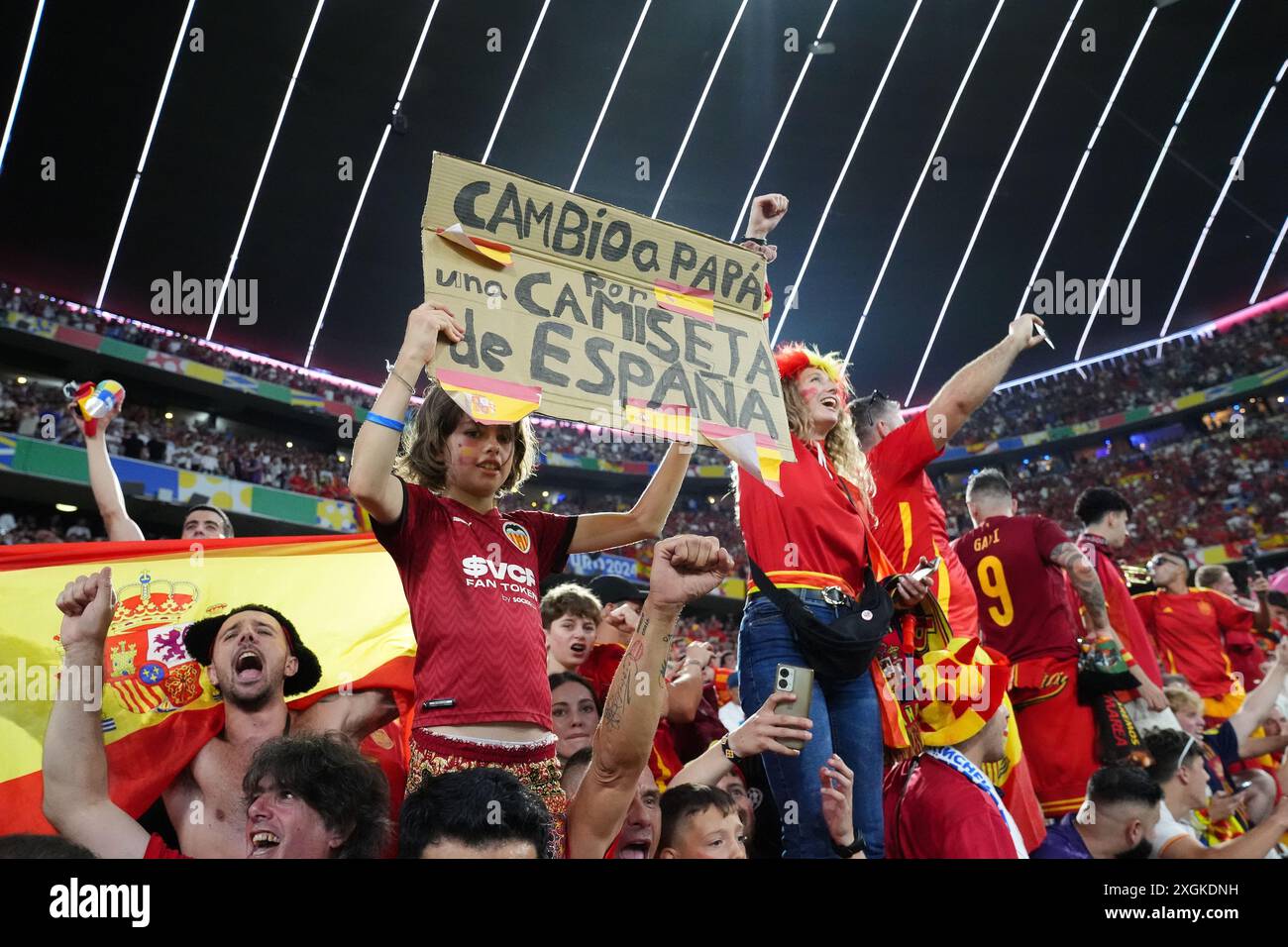 Spain fans celebrate after winning the UEFA Euro 2024, semi-final match ...