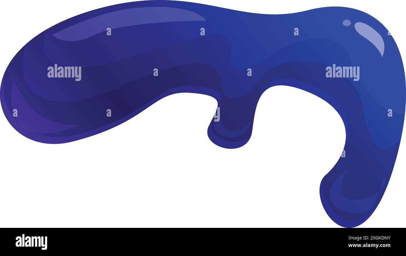 Thick, blue slime dripping down, creating a gooey and playful texture ...