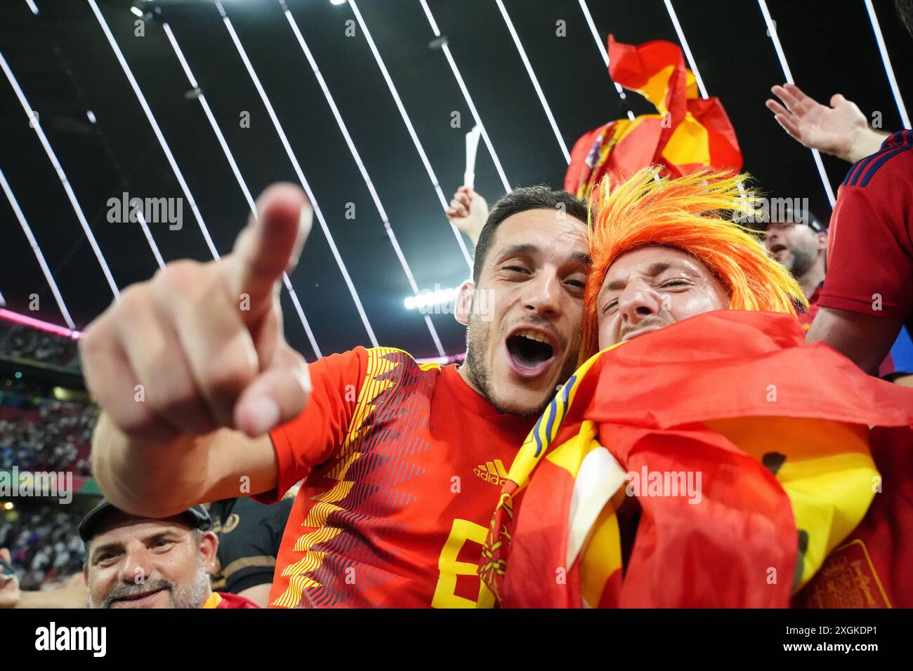 Spain fans celebrate after winning the UEFA Euro 2024, semi-final match ...