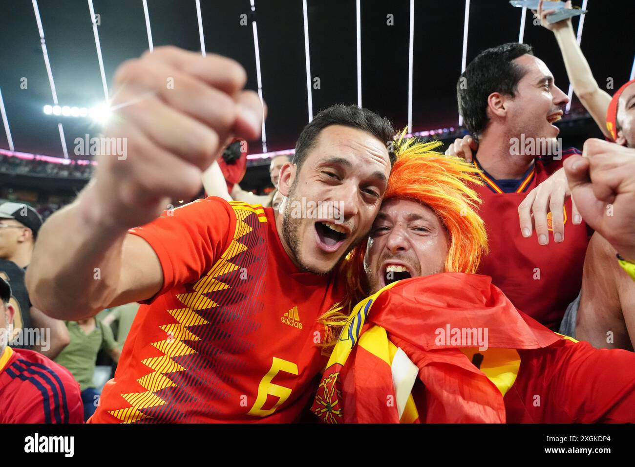 Spain fans celebrate after winning the UEFA Euro 2024, semi-final match ...