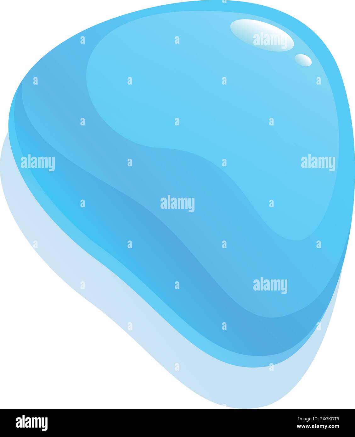 Blue blob shape reflecting light and creating a shadow Stock Vector ...