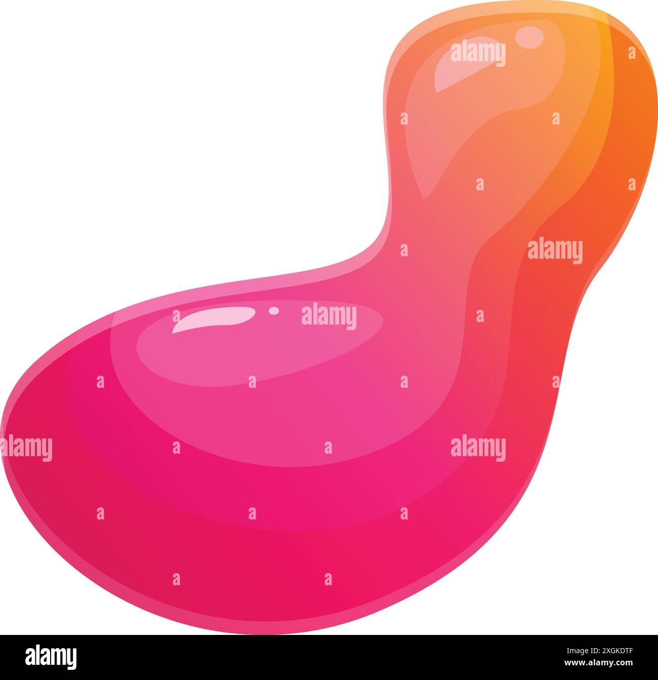 Colorful slime blob is dripping down, creating an abstract shape Stock ...