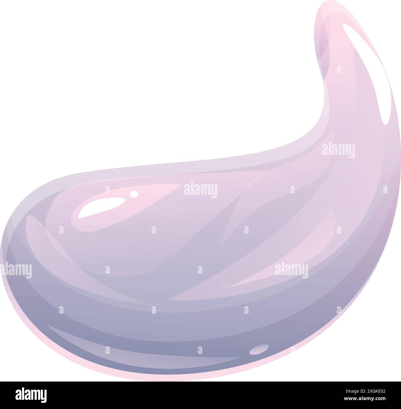 Purple cosmetic cream is smeared, looking refreshing and soft Stock ...