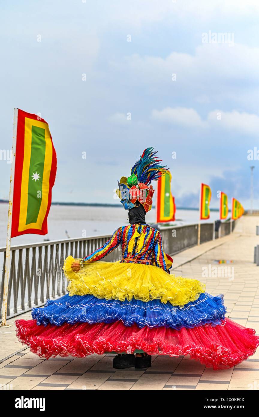 A captivating portrait of a performer dressed in traditional Carnival ...