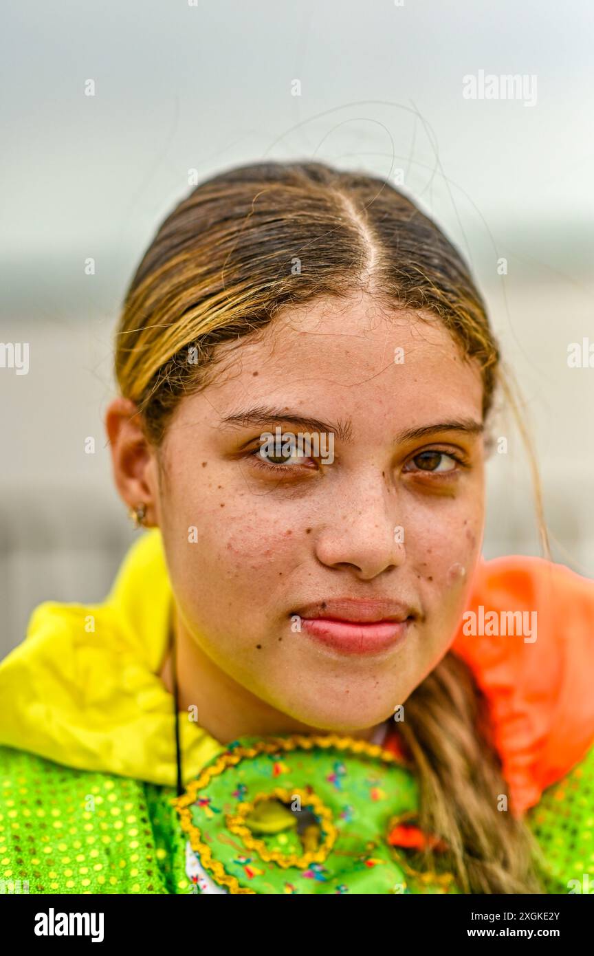 A traditional Monocuco from the Barranquilla Carnival stands proudly in ...