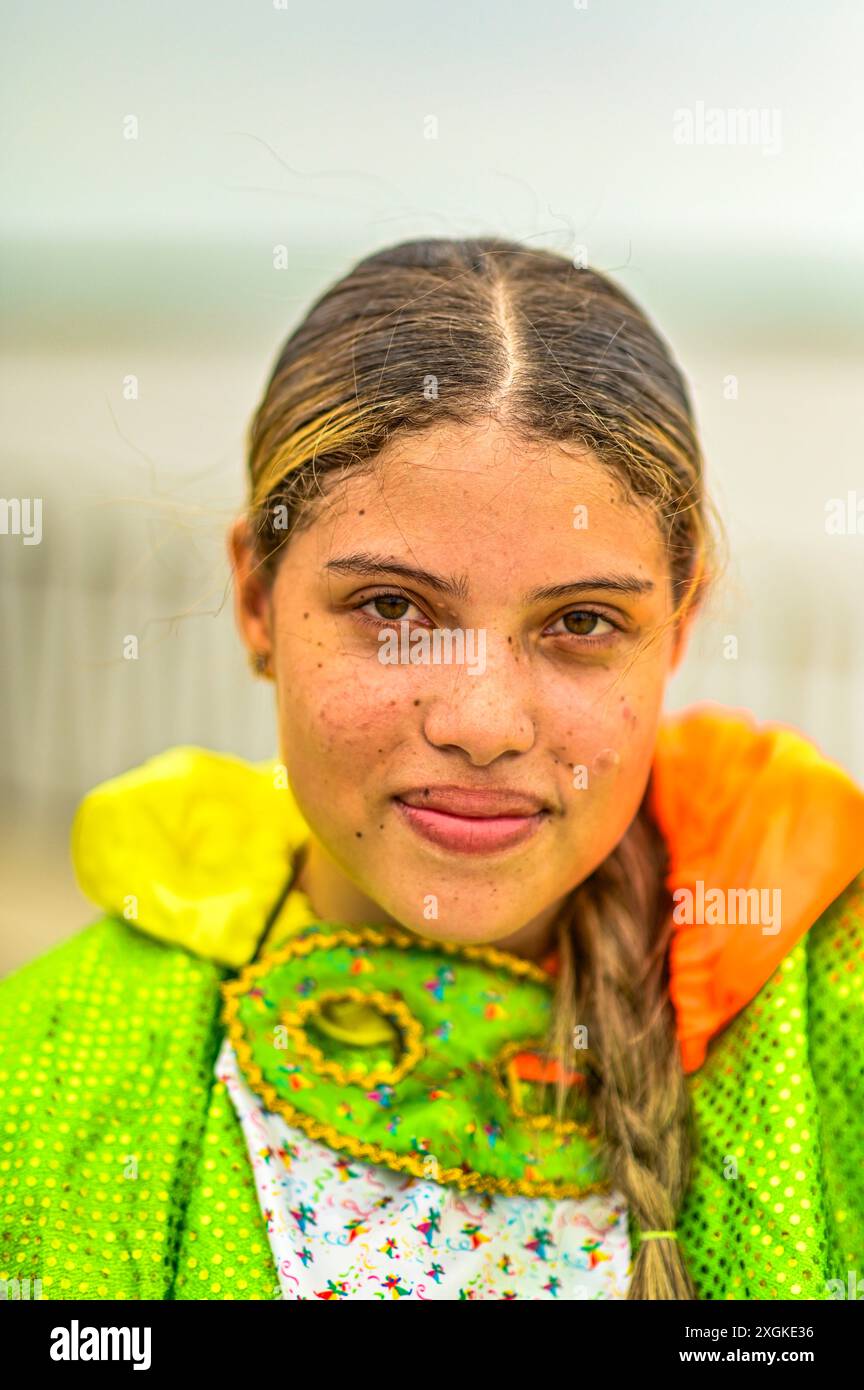 A traditional Monocuco from the Barranquilla Carnival stands proudly in ...