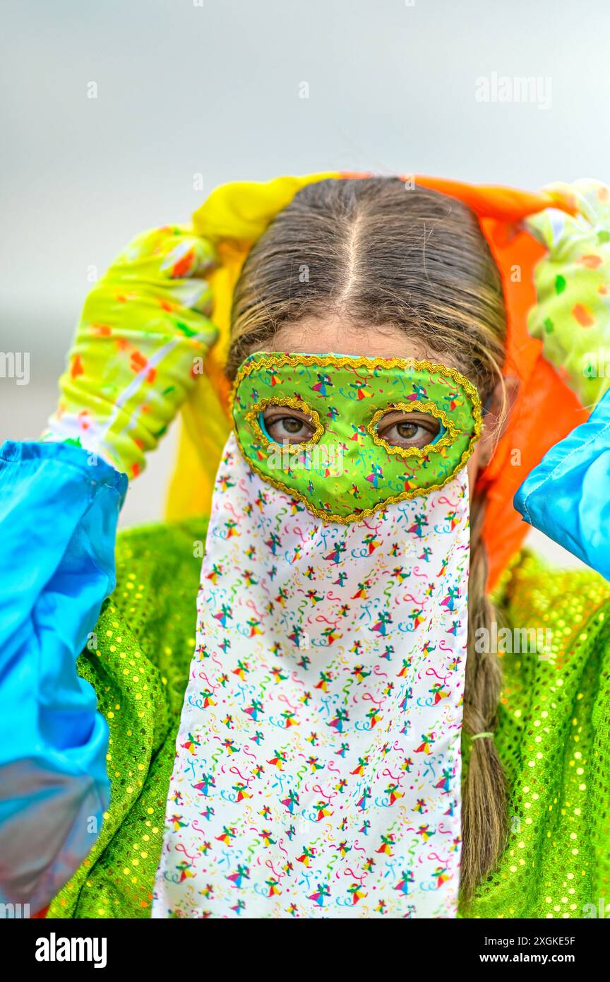 A traditional Monocuco from the Barranquilla Carnival stands proudly in ...