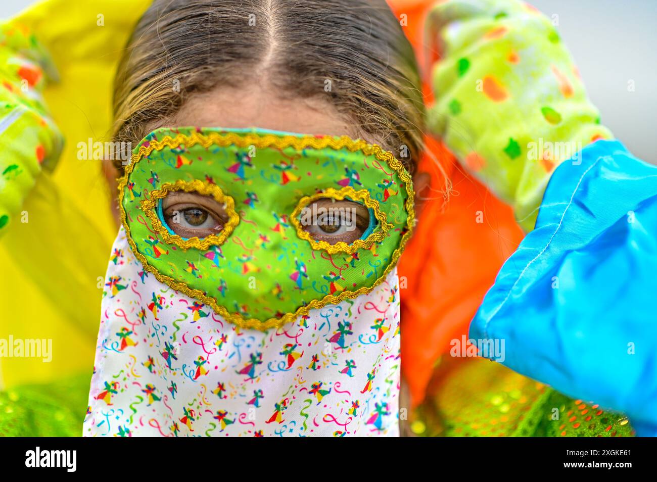 A traditional Monocuco from the Barranquilla Carnival stands proudly in ...