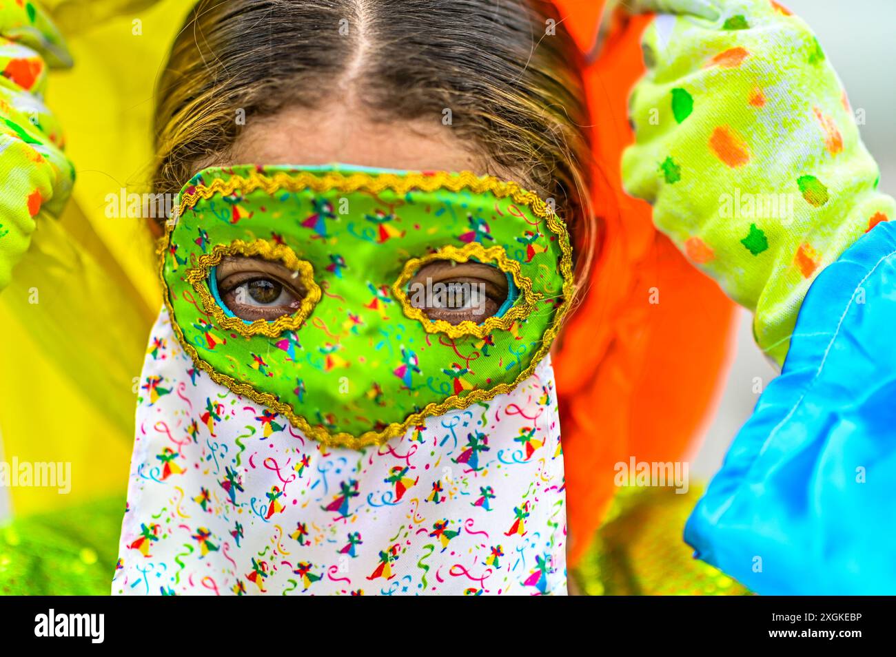 A traditional Monocuco from the Barranquilla Carnival stands proudly in ...