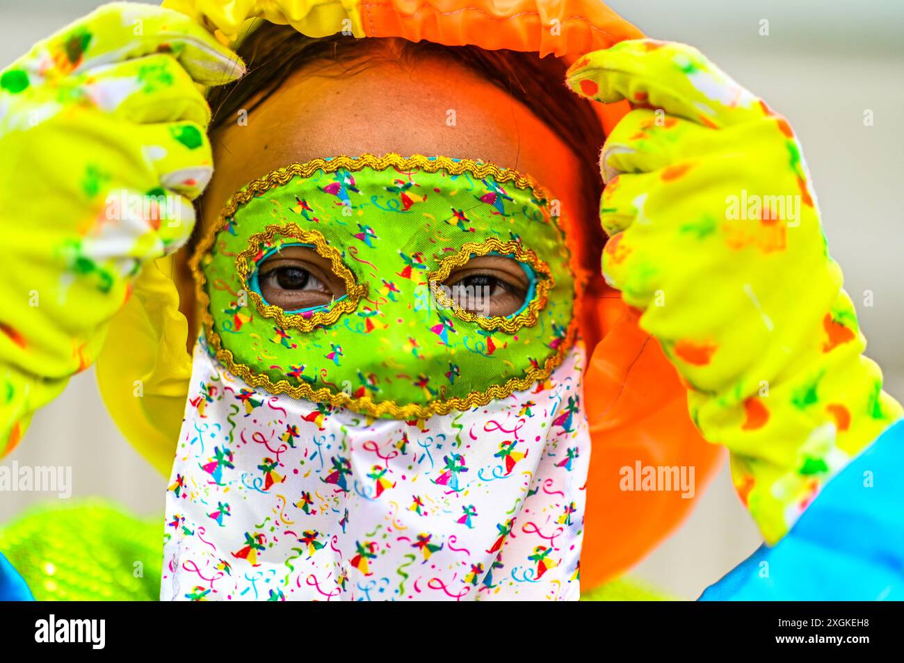 A traditional Monocuco from the Barranquilla Carnival stands proudly in ...