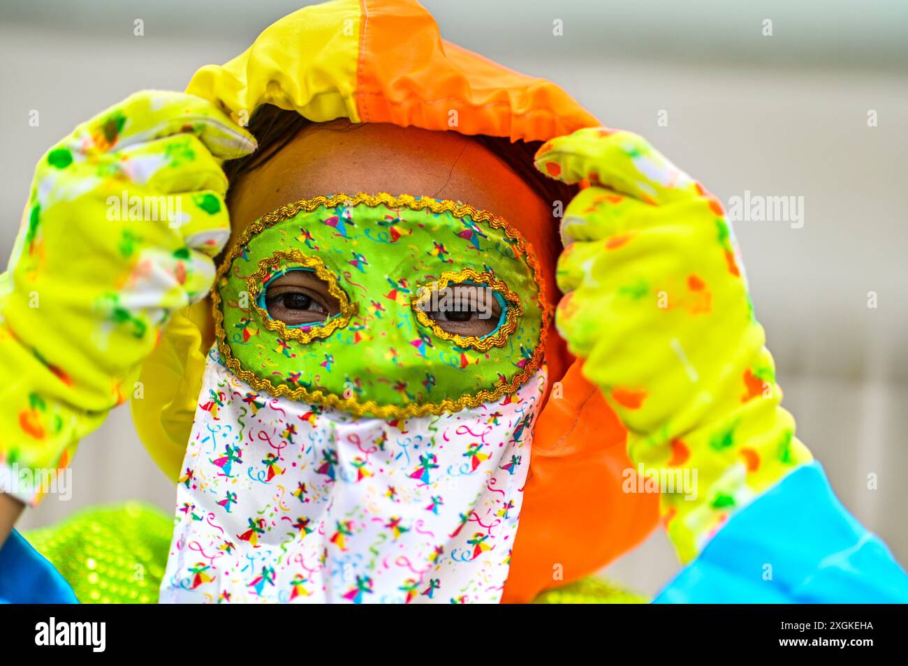 A traditional Monocuco from the Barranquilla Carnival stands proudly in ...