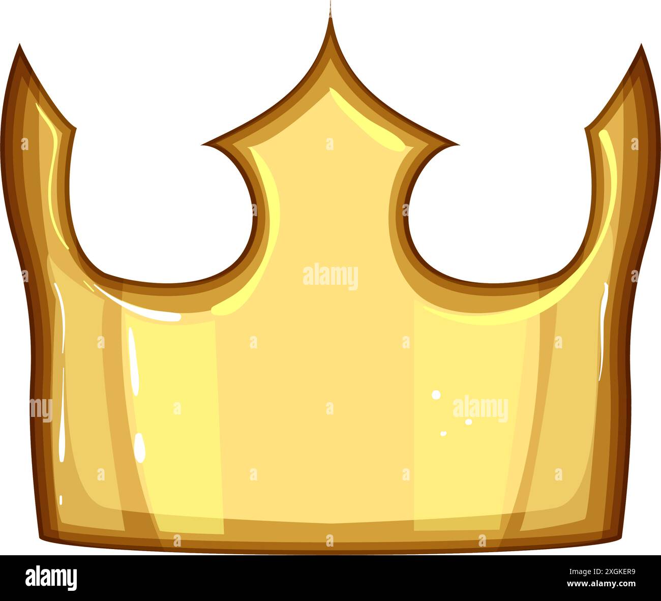 gold golden crown cartoon vector illustration Stock Vector Image & Art ...