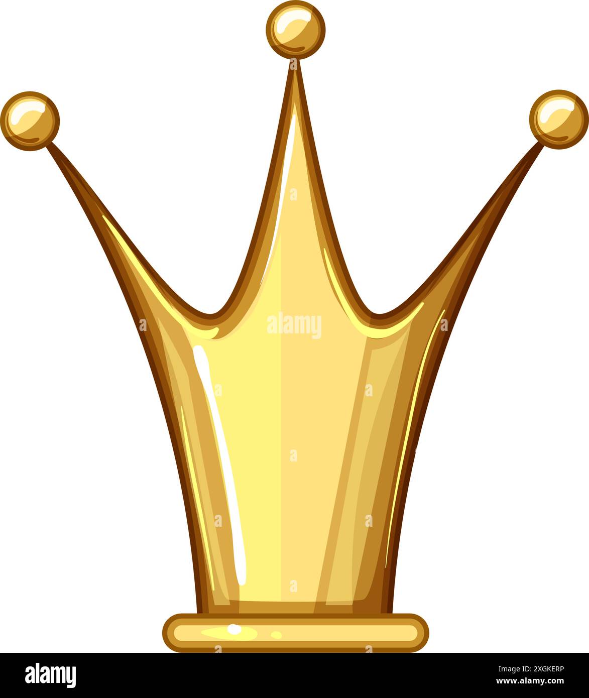 queen golden crown cartoon vector illustration Stock Vector Image & Art ...