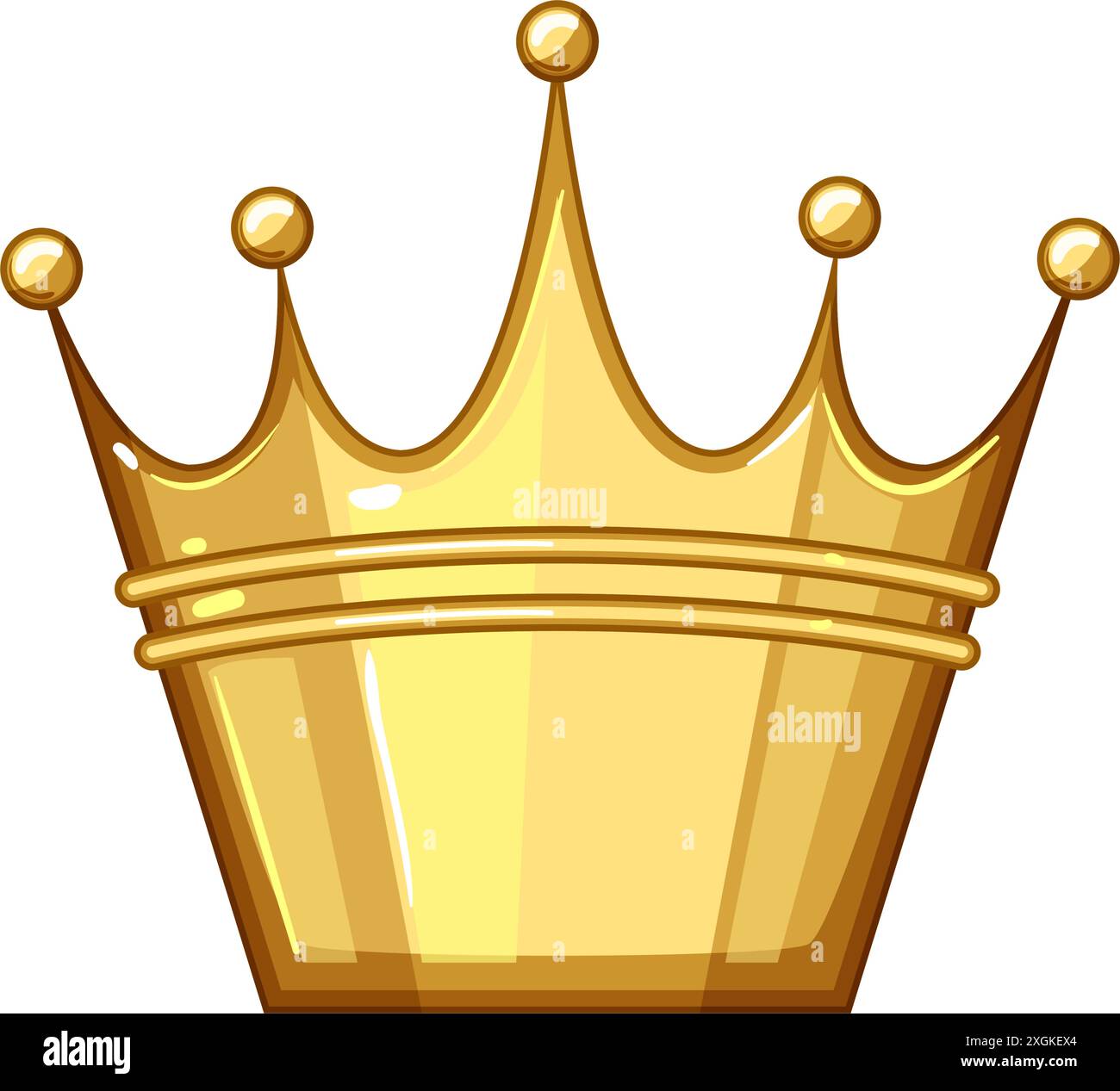 royal golden crown cartoon vector illustration Stock Vector Image & Art ...