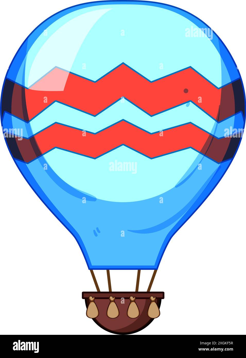 sky hot air balloon cartoon vector illustration Stock Vector Image ...
