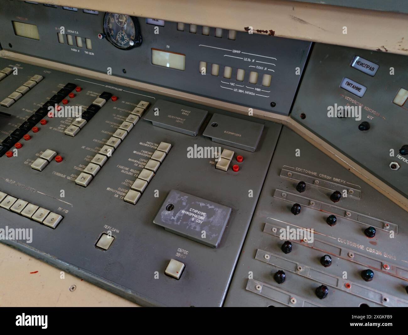 Old control panel of soviet nuclear missile Stock Photo - Alamy
