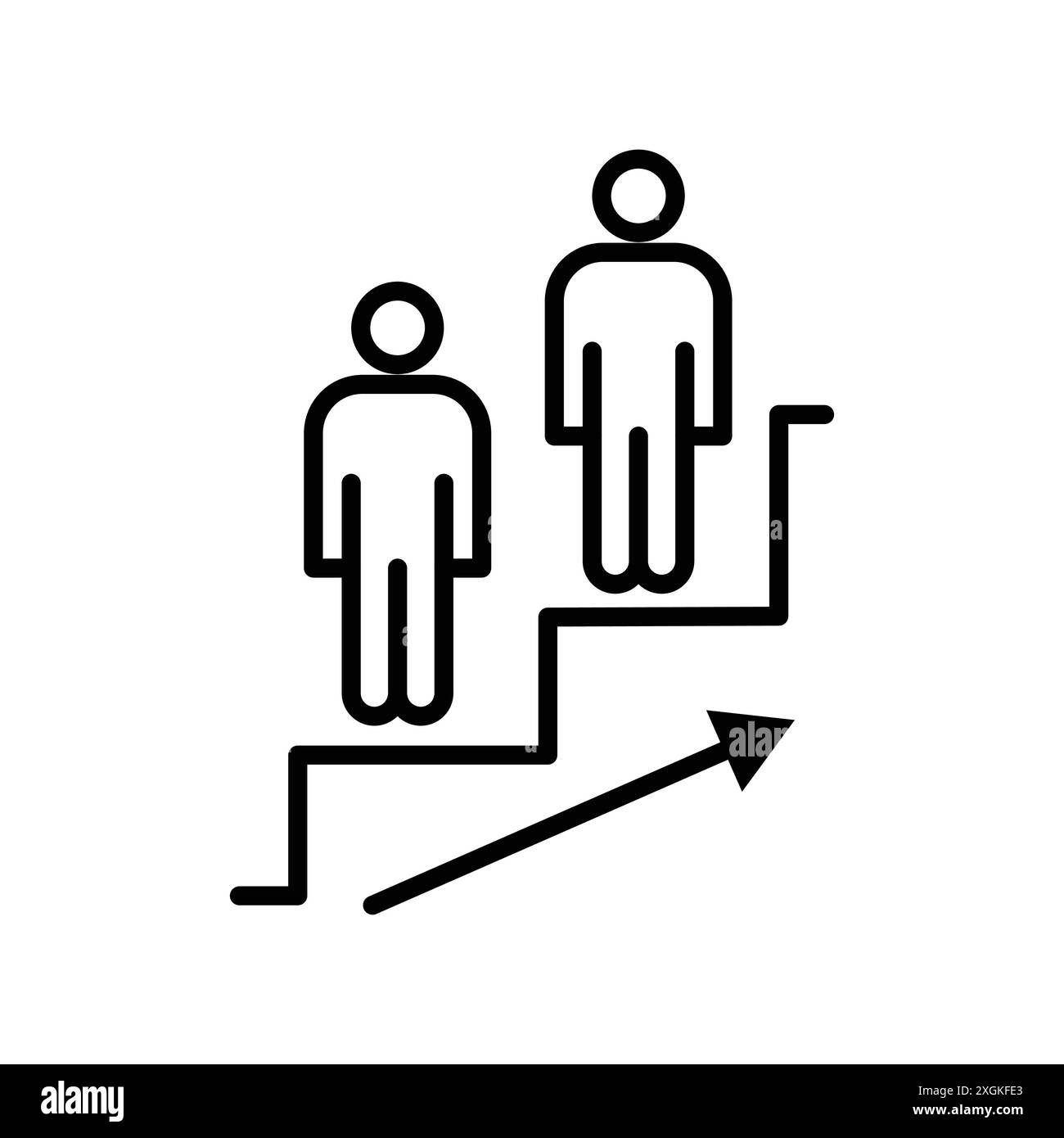 career icon logo sign vector outline in black and white color Stock ...