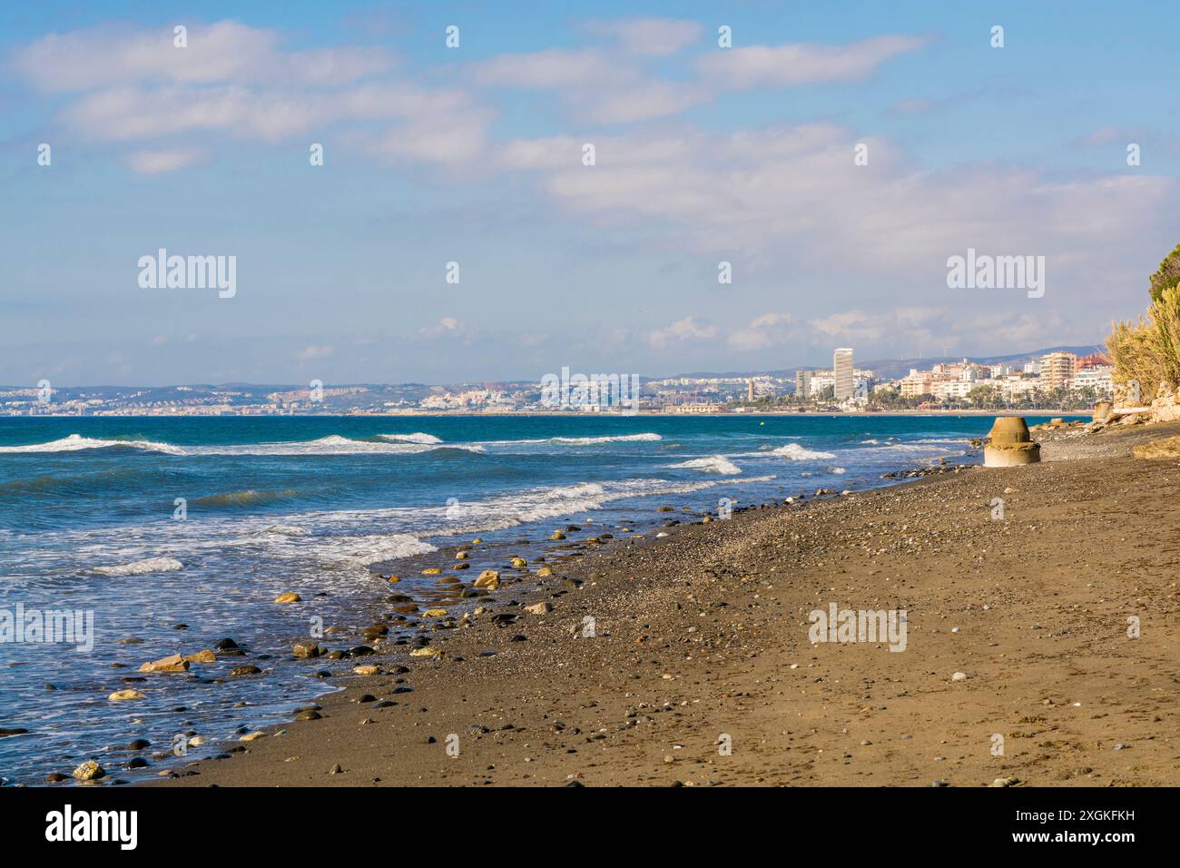 Playa de Punta de la Plata beach, Punta de la Plata, malaga, spain ...