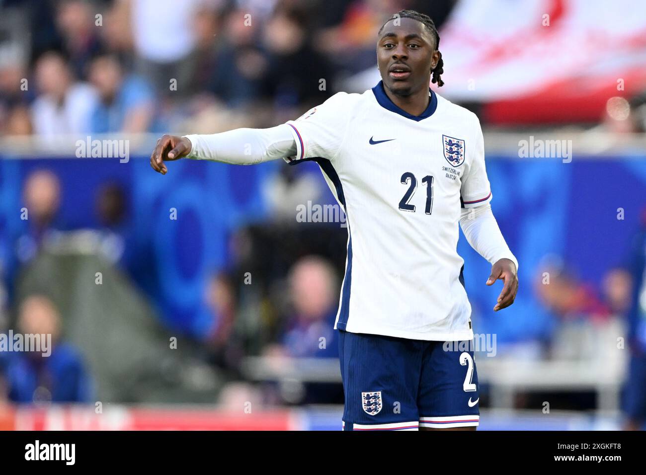 DUSSELDORF - Eberechi Eze of England during the UEFA EURO 2024 quarter ...
