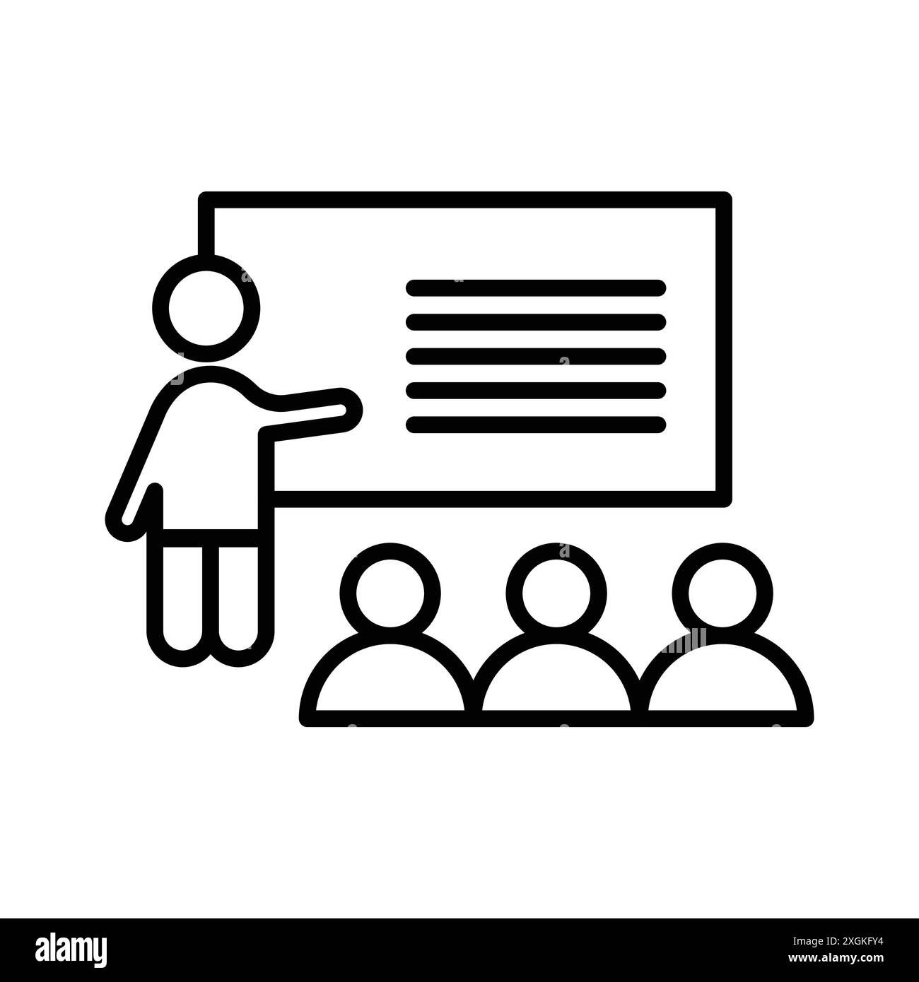 Coaching icon logo sign vector outline in black and white color Stock ... Coaching icon logo sign vector outline in black and white color Stock ...