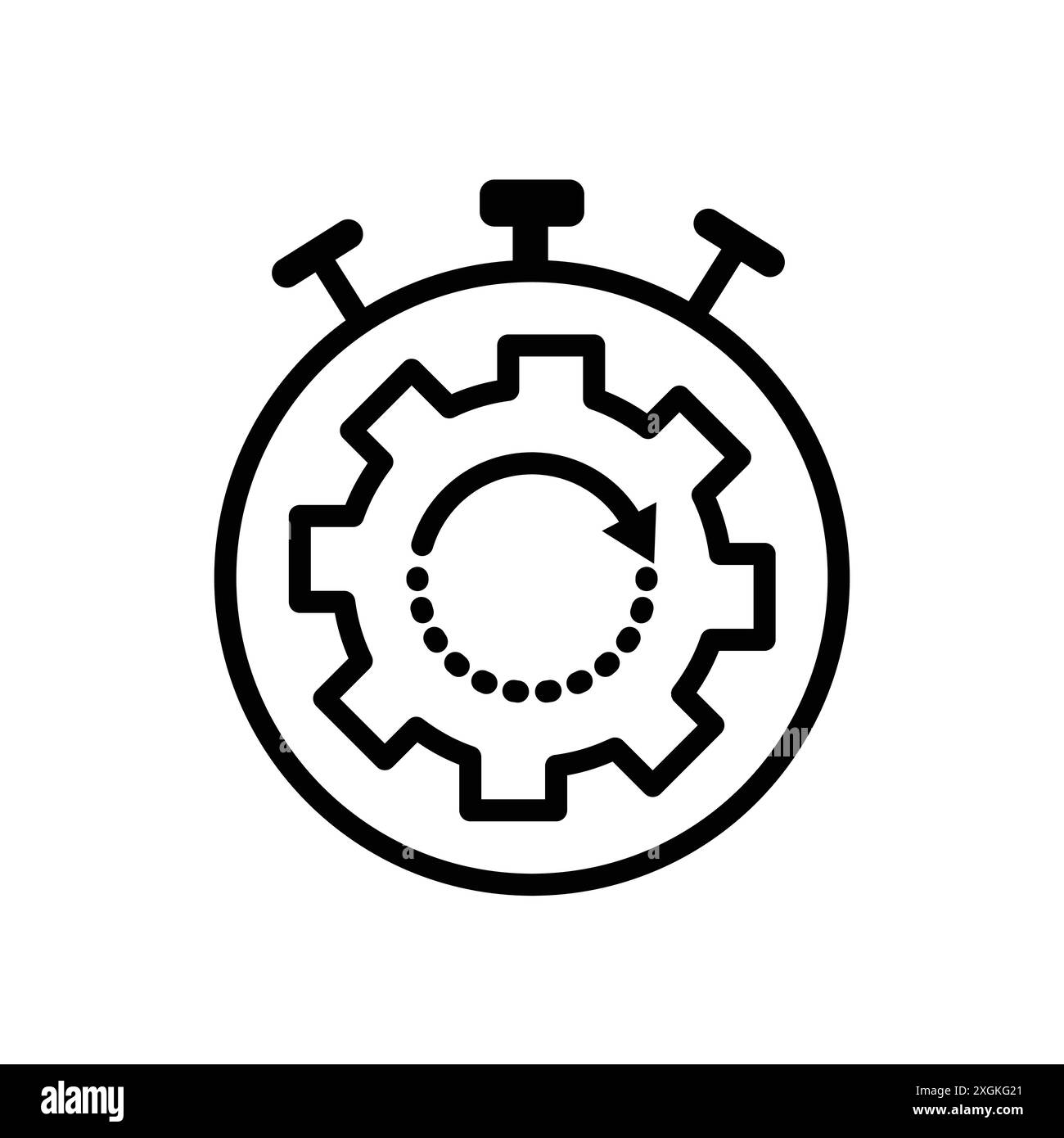 Fast Processing icon logo sign vector outline in black and white color ...