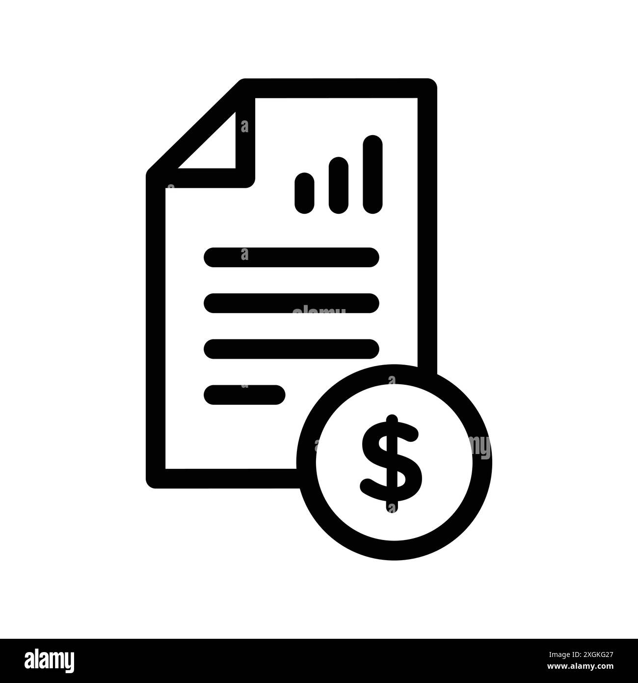 Financial Statement icon logo sign vector outline in black and white ...
