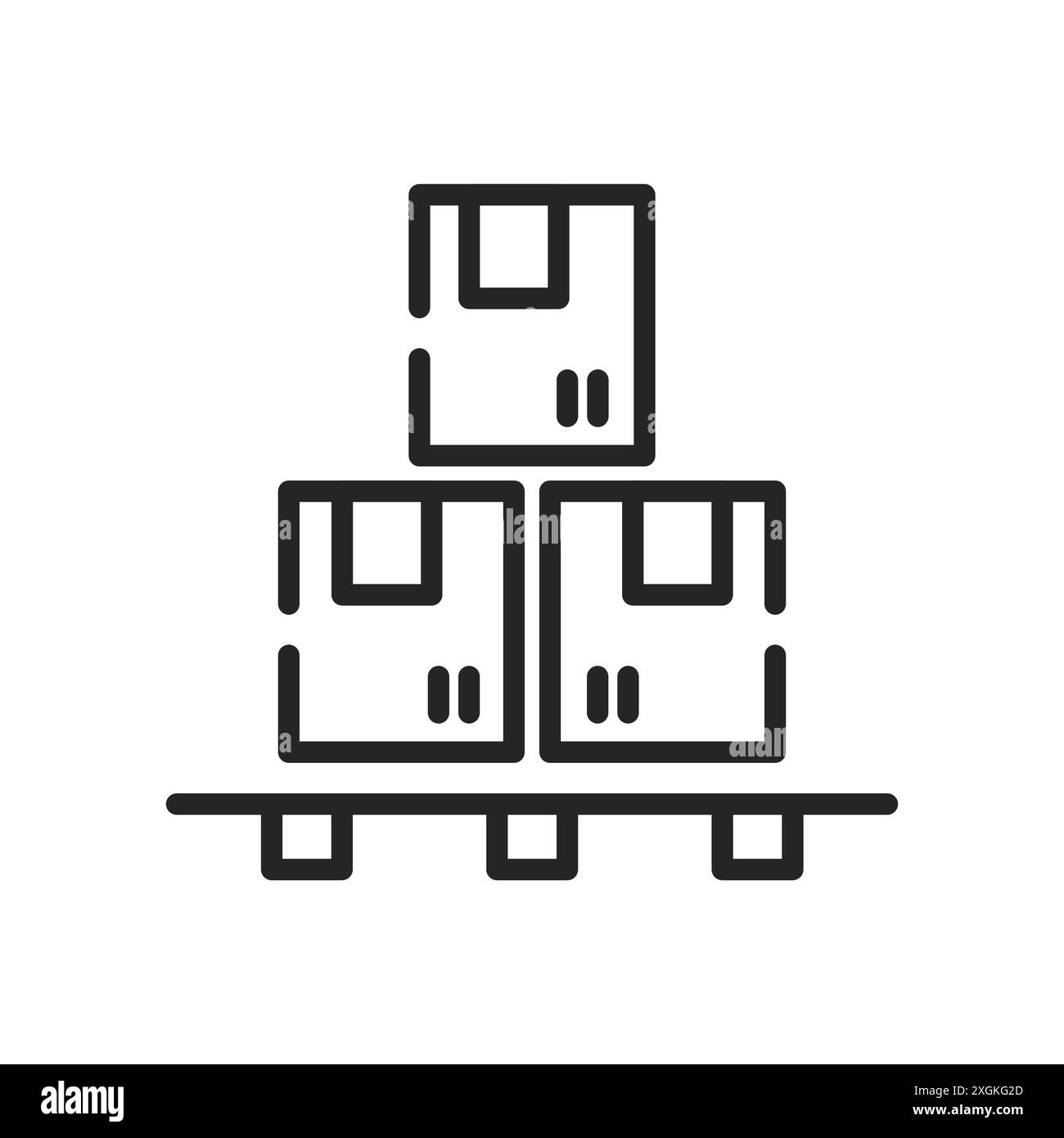 Pallet icon logo sign vector outline in black and white color Stock ...