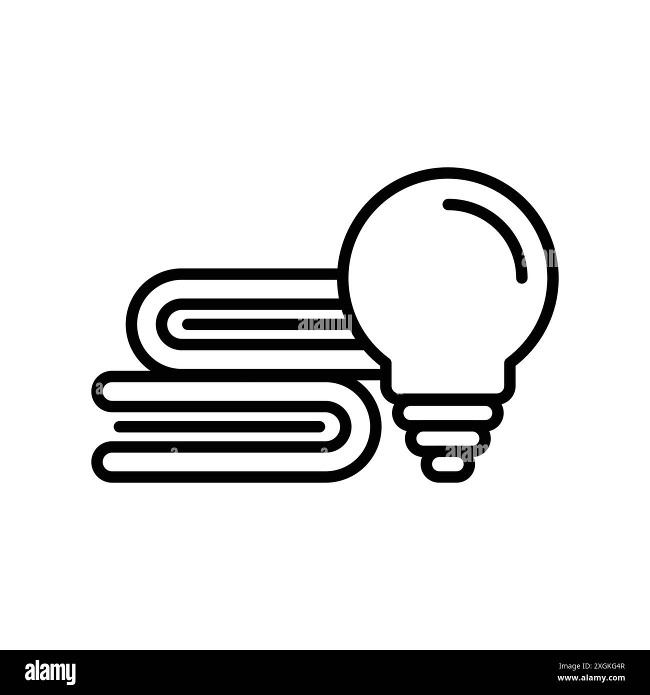 Knowledge Base icon logo sign vector outline in black and white color ...