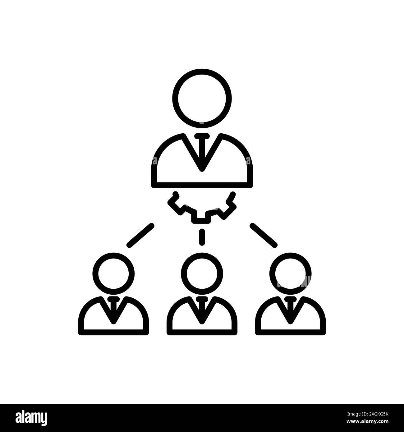 Supervisor icon logo sign vector outline in black and white color Stock ...