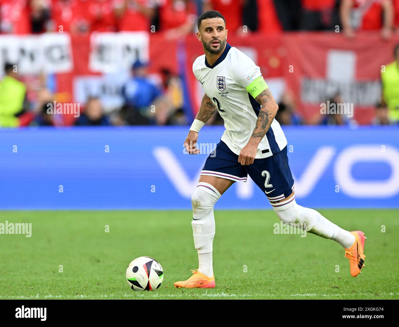 DUSSELDORF - Kyle Walker of England during the UEFA EURO 2024 quarter ...