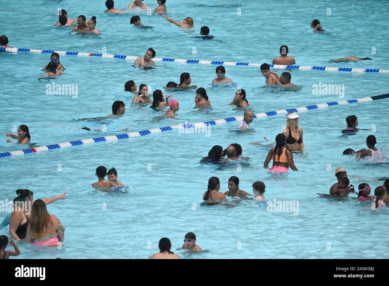 New York, USA. 09th July, 2024. With real-feel temperatures reaching in ...