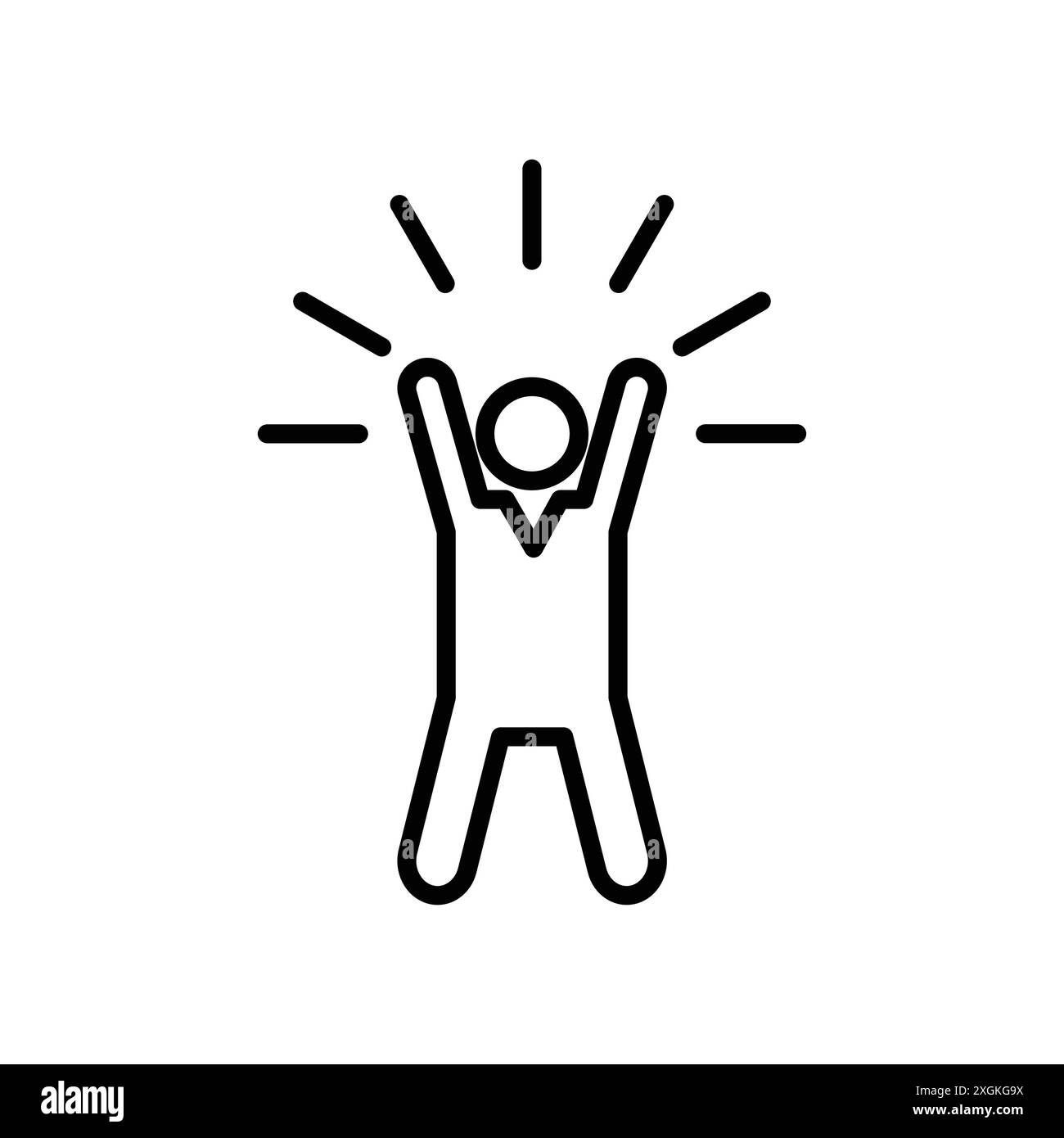 Self Confidence icon logo sign vector outline in black and white color ...