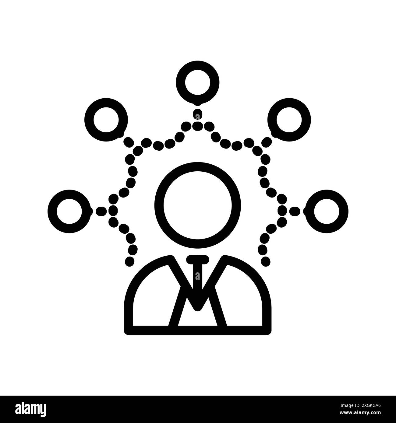 Skills set icon logo sign vector outline in black and white color Stock ...