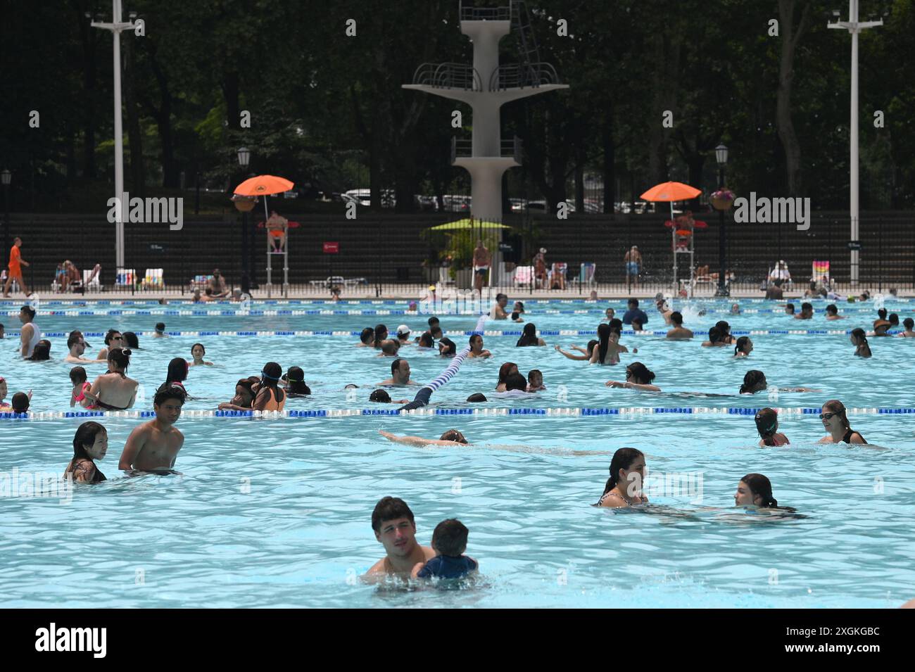 New York, USA. 09th July, 2024. With real-feel temperatures reaching in ...