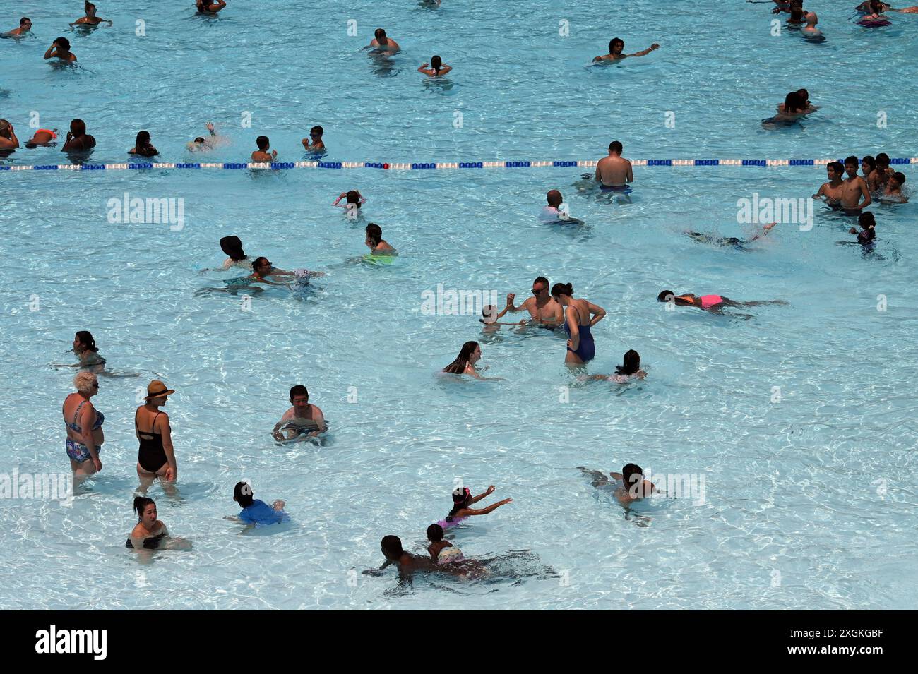 New York, USA. 09th July, 2024. With real-feel temperatures reaching in ...