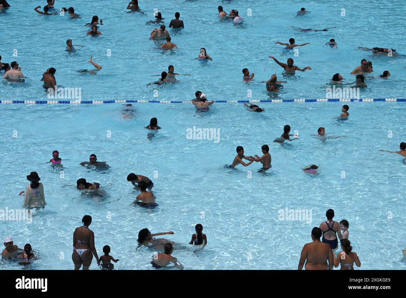 New York, USA. 09th July, 2024. With real-feel temperatures reaching in ...