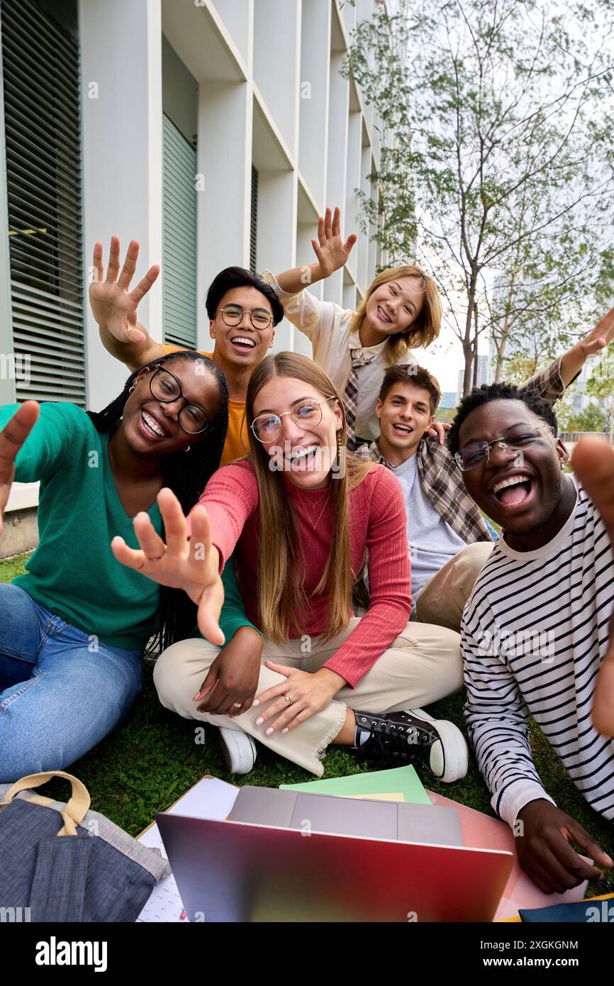 Vertical portrait diverse gen students hi-res stock photography and ...