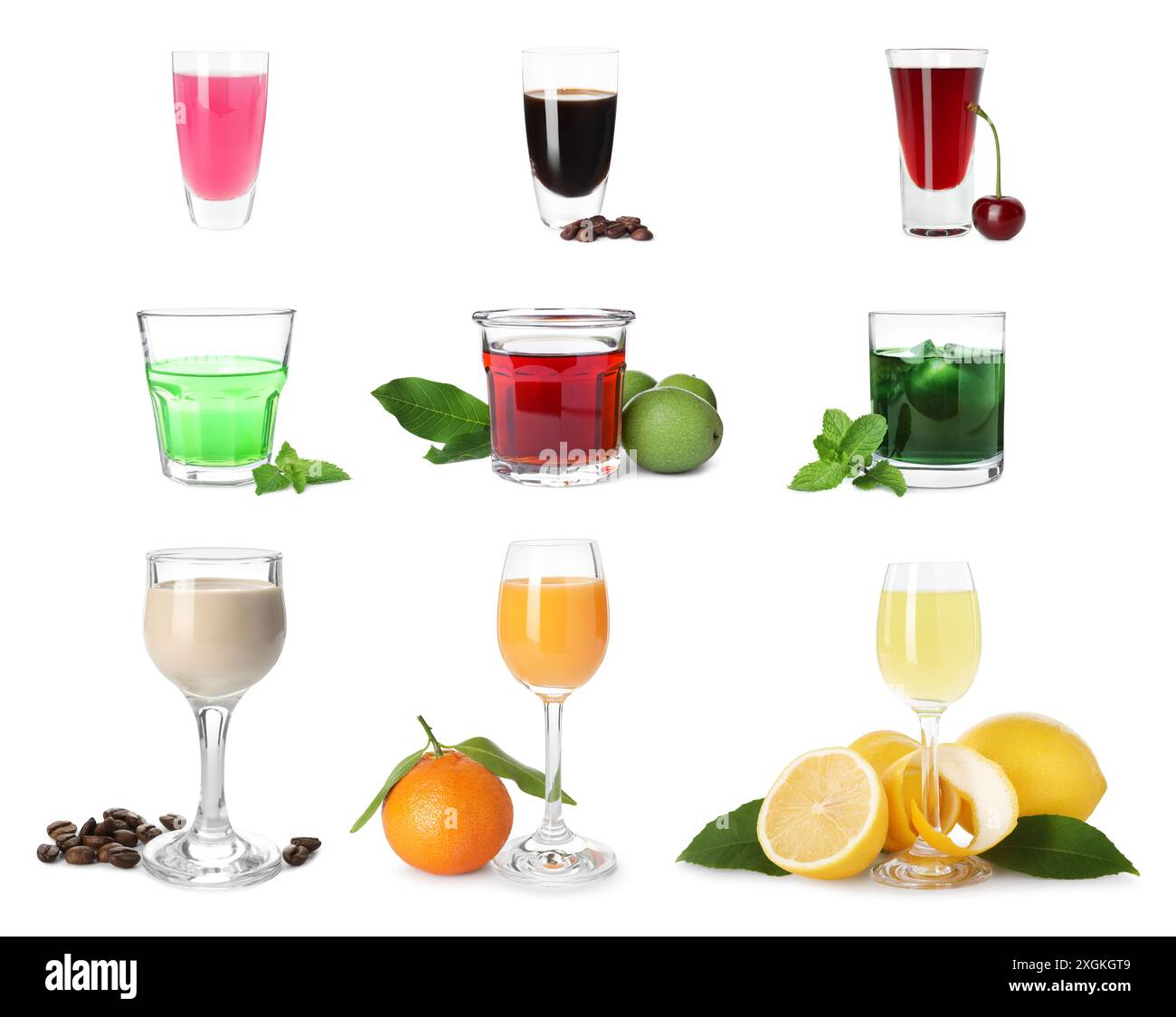 Fruit liqueurs Cut Out Stock Images & Pictures - Alamy