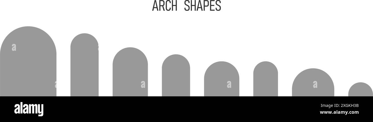 Set of arch shapes. Elegant templates in art deco style for wedding ...