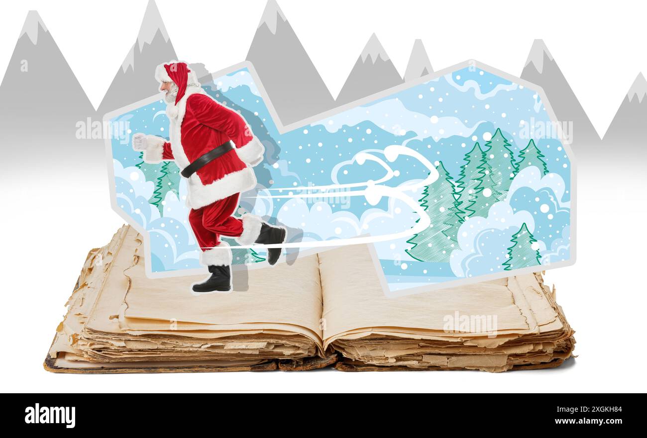 Santa claus old book Cut Out Stock Images & Pictures - Alamy
