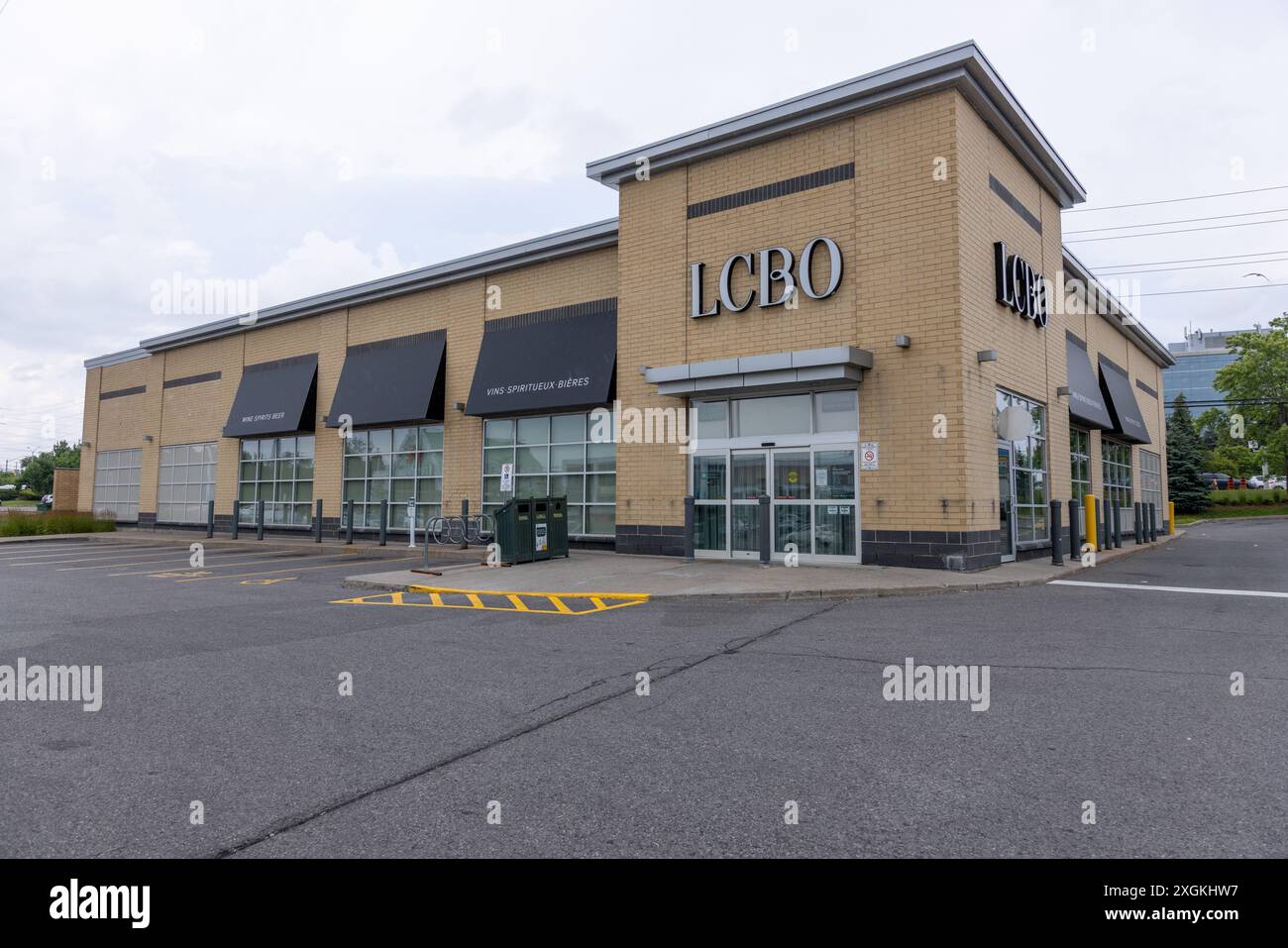 Ottawa, Ontario, Canada - July 9 2024 All LCBO stores closed for ...