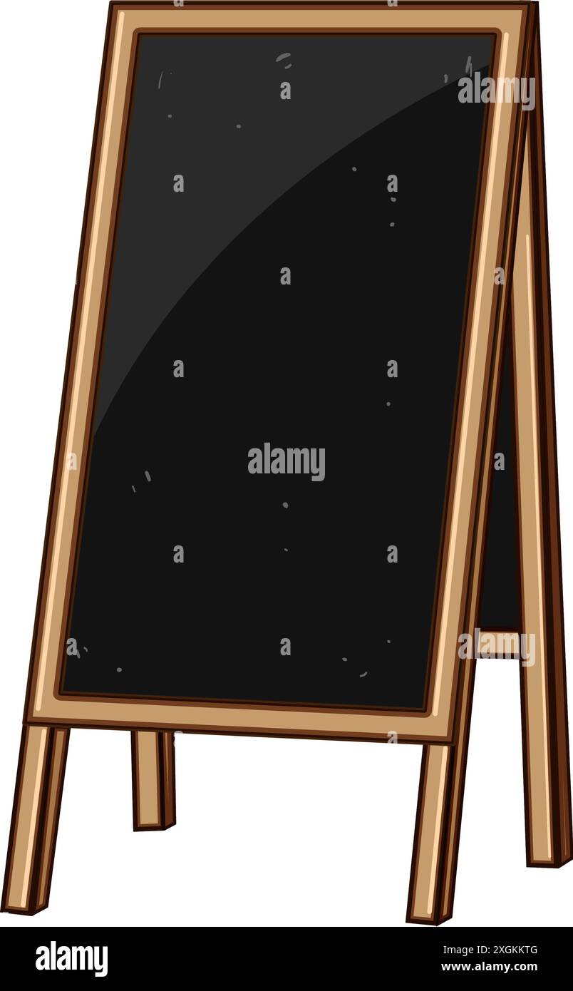 blackboard outdoor chalkboard cartoon vector illustration Stock Vector ...