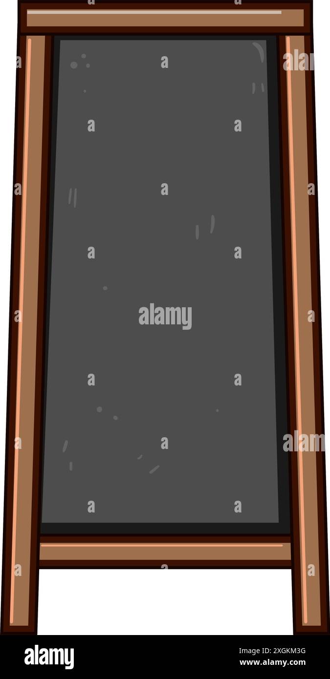 black outdoor chalkboard cartoon vector illustration Stock Vector Image ...