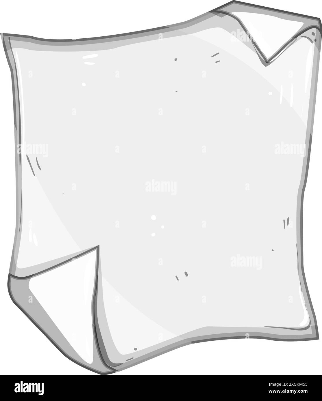 page paper curl cartoon vector illustration Stock Vector Image & Art ...