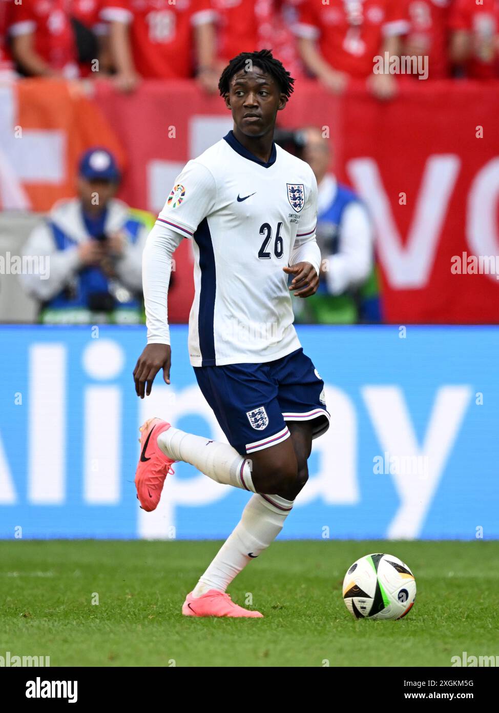 DUSSELDORF - Kobbie Mainoo of England during the UEFA EURO 2024 quarter ...