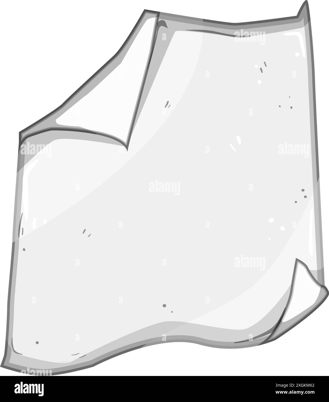 blank paper curl cartoon vector illustration Stock Vector Image & Art ...